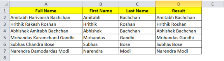 How to Remove Middle Name from Full Name in Excel - Excel Unlocked