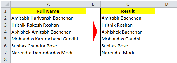 How To Remove Middle Name From Full Name In Excel Excel Unlocked
