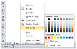 How to Change Tab Color in Excel - Excel Unlocked
