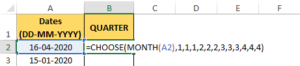 Convert Date To Quarter in Excel - Excel Unlocked
