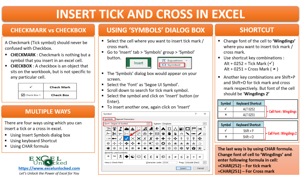 How To Put Cross Mark In Excel Sheet Printable Templates
