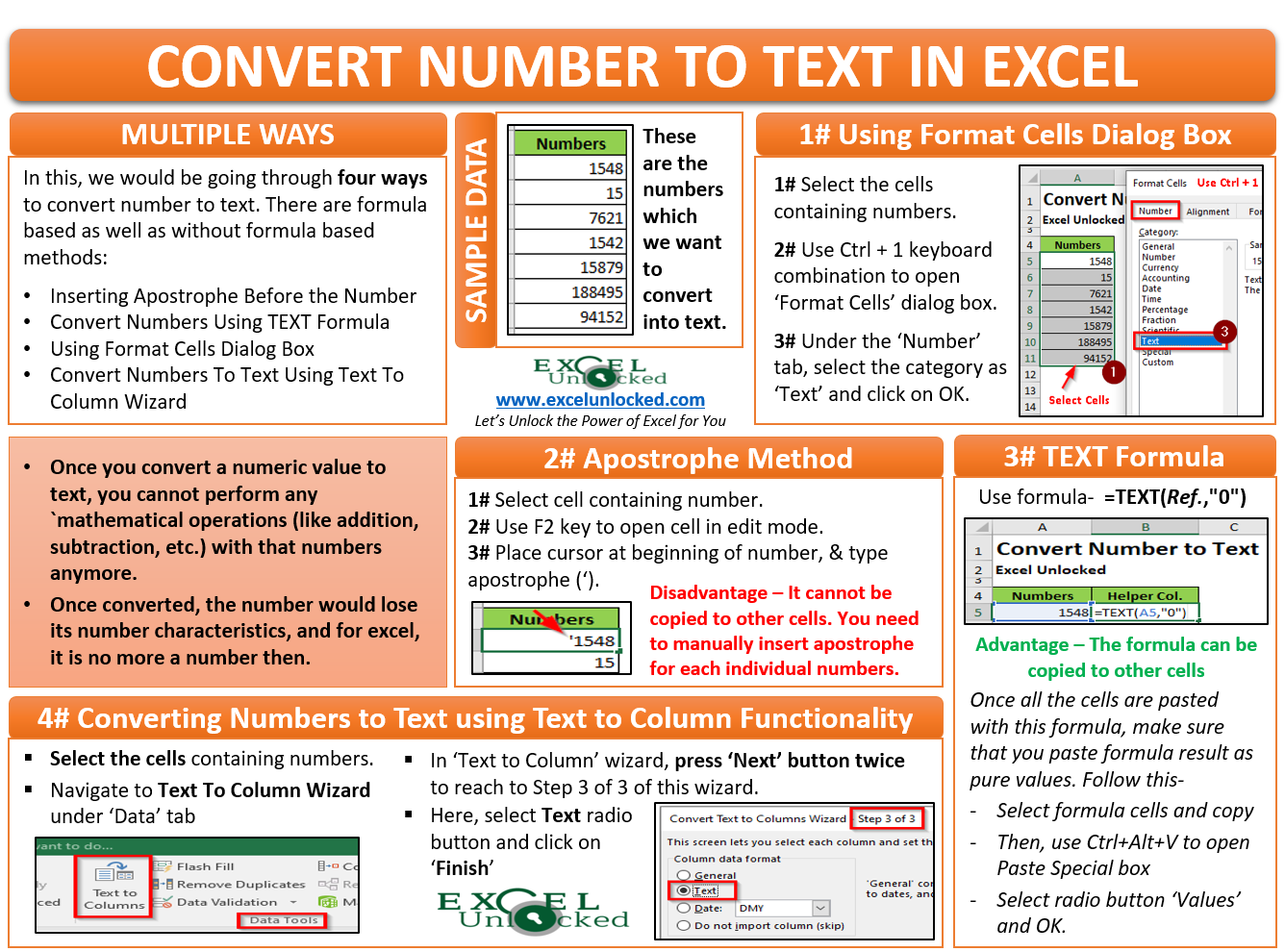 Change And Convert Number To Text In Excel Excel Unlocked