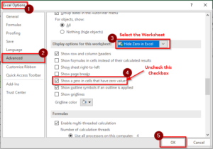 Multiple Ways to Hide Zero Value in Excel - Excel Unlocked