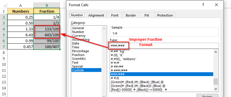 Convert Decimal To Fraction in Excel - Excel Unlocked