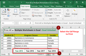 How to Print All or Multiple Worksheets in Excel - Excel Unlocked