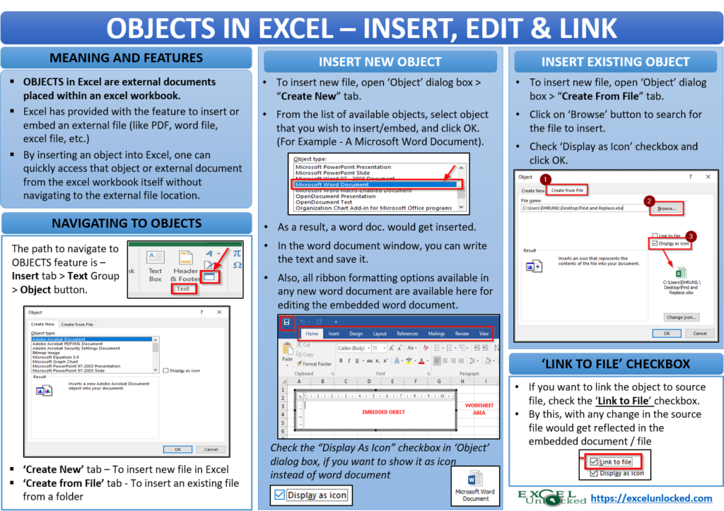 An Object In Excel Create Insert Edit And Link Excel Unlocked