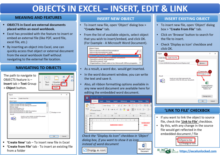 An Object In Excel Create Insert Edit And Link Excel Unlocked