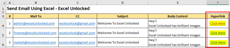 How to Send Email From Excel Automatically - Excel Unlocked