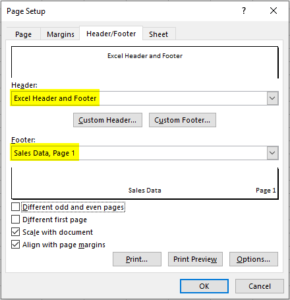 Excel Header and Footer - Add, Change, Customize - Excel Unlocked