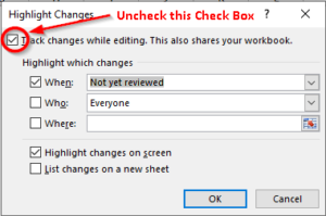 Track Changes in Excel - Enable, Use, and Disable - Excel Unlocked