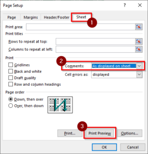 Printing Comments in Excel - Quick Guide - Excel Unlocked