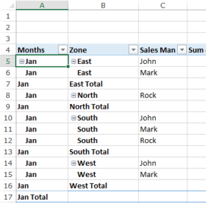 Excel Pivot Table Grand Total and Subtotal - Excel Unlocked