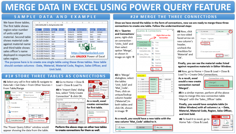 Merge Data In Excel From Different Tables Power Query Excel Unlocked