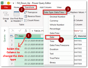 Using Fill Down or Fill Up in Excel Power Query - Excel Unlocked