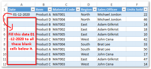 Using Fill Down or Fill Up in Excel Power Query - Excel Unlocked