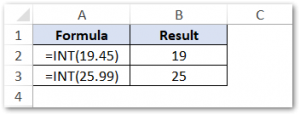 INT Function in Excel - Get Integer from Number - Excel Unlocked