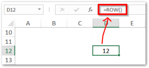 ROW Function in Excel - Get Cell Row Number - Excel Unlocked
