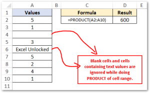 PRODUCT Function in Excel - Multiply Numbers - Excel Unlocked