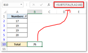 Excel SUBTOTAL Function - Get Total of Filtered Cells - Excel Unlocked