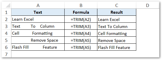 TRIM Function in Excel - Remove Extra Spaces - Excel Unlocked