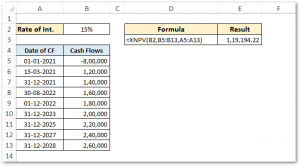 Excel XNPV Function - NPV With Irregular Cash Flows - Excel Unlocked