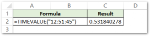 TIMEVALUE Function in Excel - Serial Number of Time - Excel Unlocked