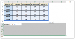 Excel TRANSPOSE Function - Rotate Columns to Rows - Excel Unlocked