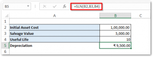 SLN Function in Excel - Calculate SLM Depreciation - Excel Unlocked