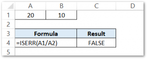 ISERR Function in Excel - Checking Erroneous Cells - Excel Unlocked