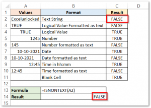ISNONTEXT Function of Excel - Checking Nontext Value - Excel Unlocked