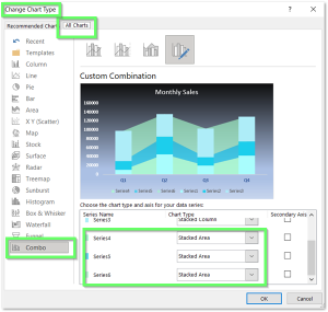 Stacked Column Chart in Excel - Insert, Format, Gridline - Excel Unlocked