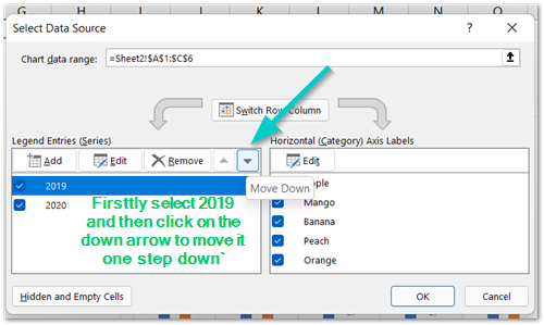 Change The Order Of Data Series Of A Chart In Excel Excel Unlocked