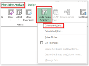 Making Calculated Field in Pivot Table in Excel - Excel Unlocked