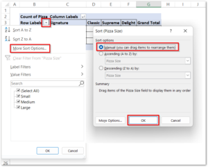 How to Sort Pivot Table Manually? - Excel Unlocked