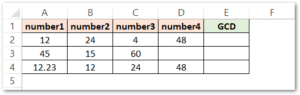 GCD Function in Excel - Usage with Examples - Excel Unlocked