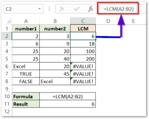 LCM Function in Excel - Usage, Errors Resolving - Excel Unlocked