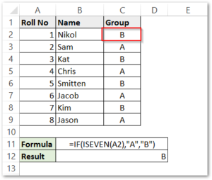 ISEVEN Function in Excel - Usage with Examples - Excel Unlocked