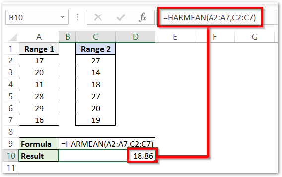 HARMEAN Function In Excel Harmonic Mean Excel Unlocked