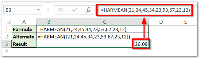 HARMEAN Function In Excel Harmonic Mean Excel Unlocked