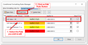 Manage Conditional Formatting Rule- Edit, Copy - Excel Unlocked