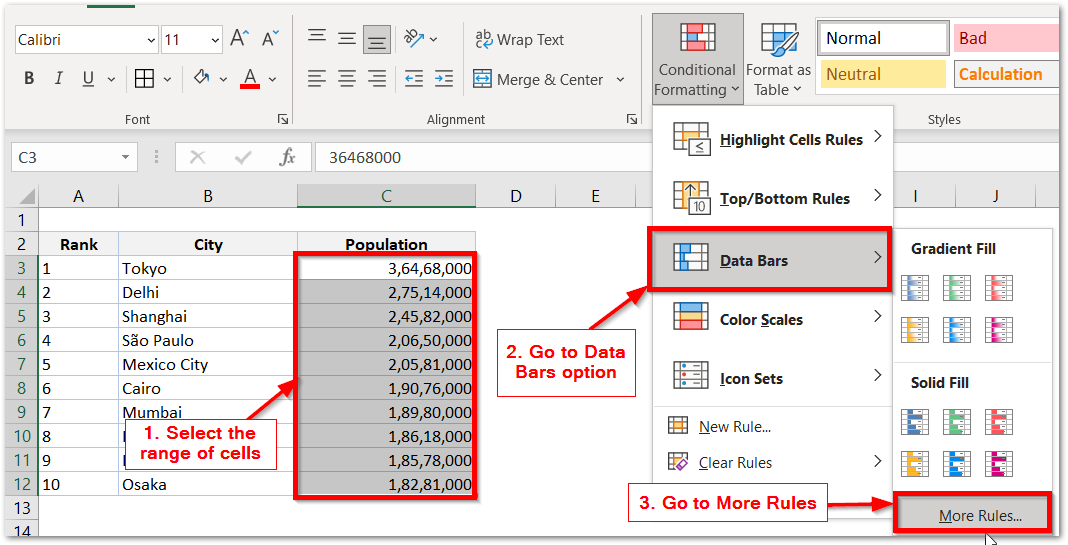 Data Bars In Excel Add And Customize Excel Unlocked
