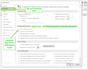 Column Headings from Numbers to Letters - Excel Unlocked