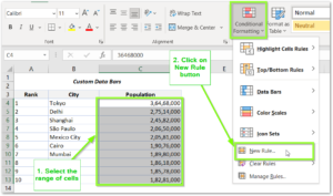 Data Bars Excel - Min Max, Formula Based Bars - Excel Unlocked