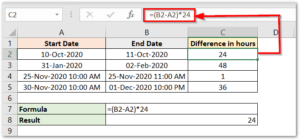 Count Duration in Hours Between Two Dates - Excel Unlocked