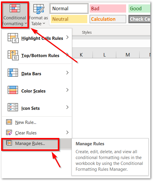 Manage Conditional Formatting Rule Edit Copy Excel Unlocked