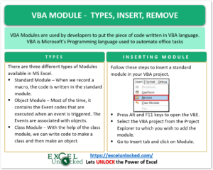 What is VBA Module? Types, Insert, Remove - Excel Unlocked