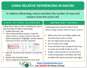 Relative Referencing in Excel Macro - Example - Excel Unlocked