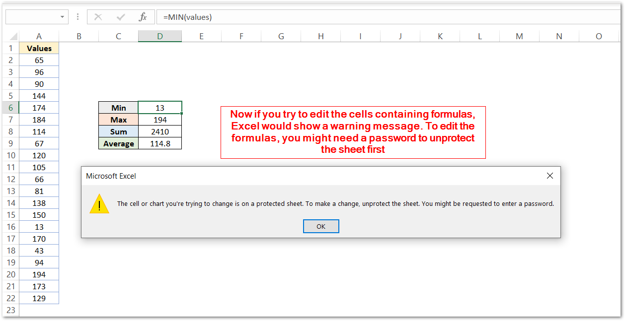 Lock The Cells Containing Formulas In Excel Excel Unlocked 7067