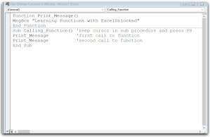 User Defined Functions in VBA - Define, Call - Excel Unlocked