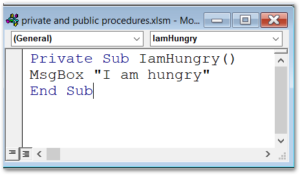 Private and Public Procedures in VBA - Excel Unlocked